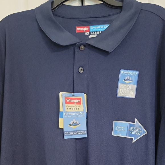 Wrangler | Shirts | Wrangler Mens Deep Blue Polo Shirt | Poshmark